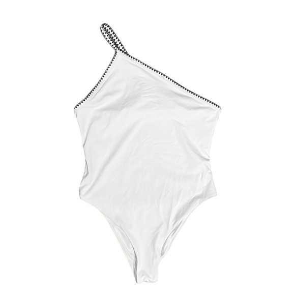 Zara | Swim | Zara Embroidered Asymmetric Swimsuit | Poshmark